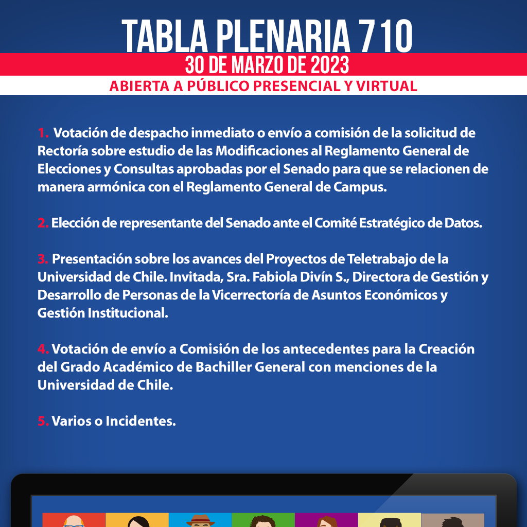 Plenaria N° 710 del Senado Universitario - Universidad de Chile